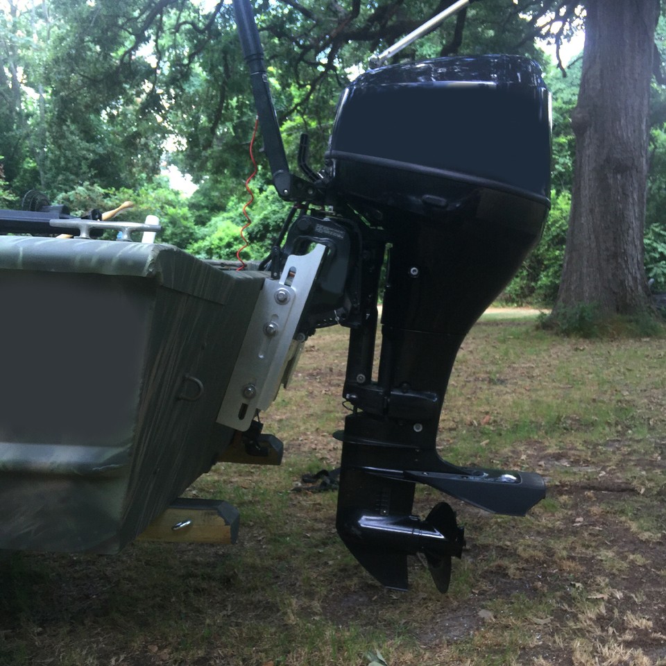 Adjustable 4'' Set Back Jack Plate Manual Power Lift Transom Outboard ...