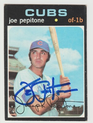 JOE PEPITONE - AUTOGRAPHED AUTO SIGNED 1971 TOPPS BASEBALL CARD #90 ...
