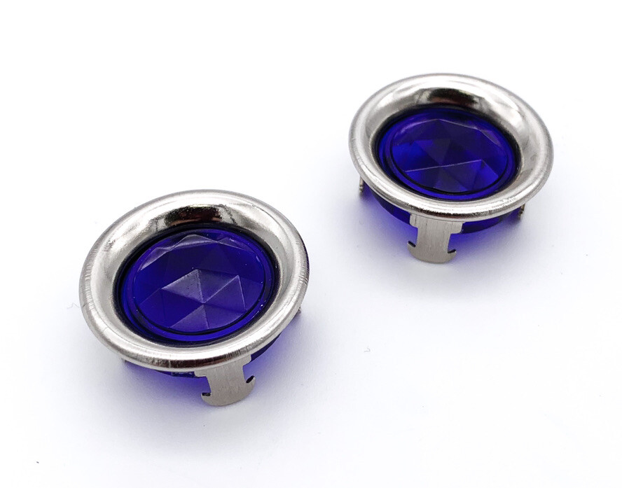 Blue Dot Inserts w/ Chrome Metal Rings Rims - Tail Light | eBay