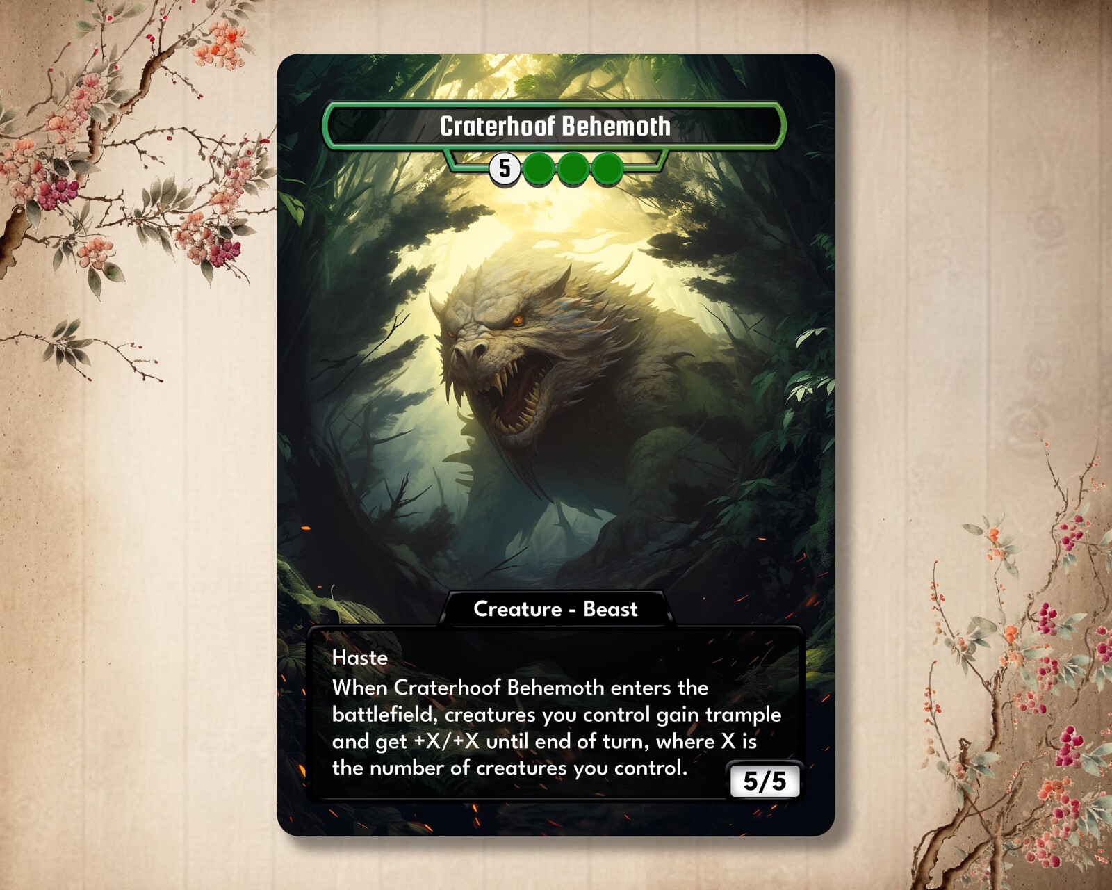Craterhoof Behemoth - High Quality Custom Card [ Alternative Custom Art ...