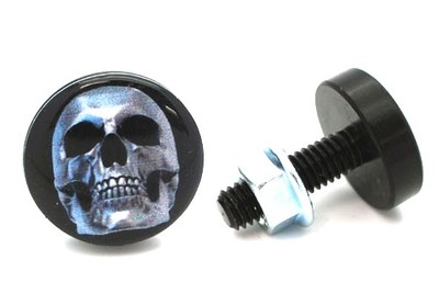 2 Black Billet Aluminum - Custom License Plate Frame Tag Bolts ...