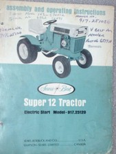 917.25120 Sears Suburban Ss12 Tractor Owners Manual on CD for sale ...