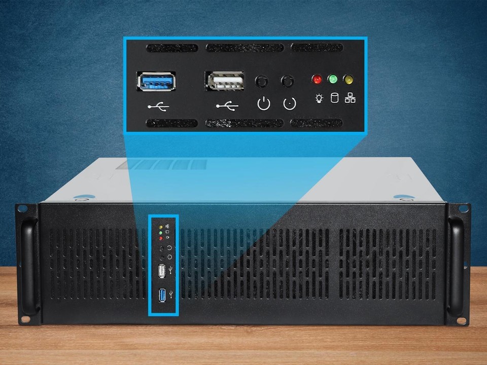 Rosewill RSV-Z3200U 3U Server Chassis Rackmount Case, 6x 3.5" Bays, E ...