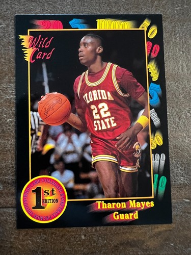1992 Wild Card 1st Edition Collegiate Basketball Card #110 Tharon Mayes ...