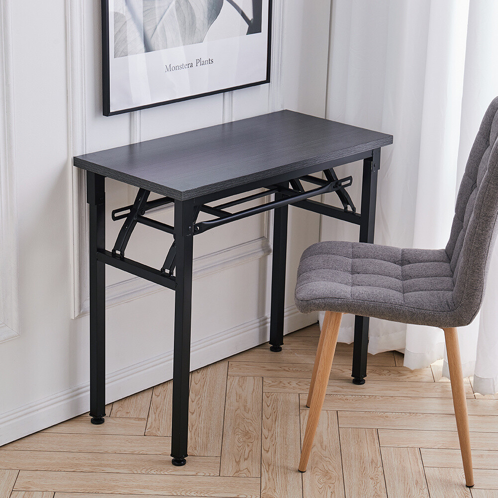 Folding Black Computer Desk Home Office Laptop Table Study Writing ...