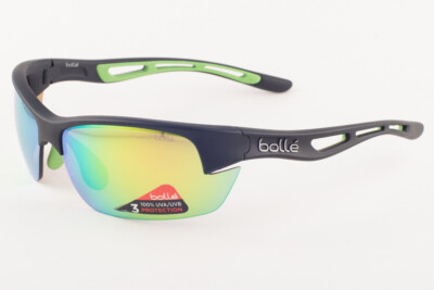 Bolle BOLT S Matte Black / Brown Green Mirror Sunglasses 12418 75mm | eBay