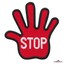 Hand STOP Red White Sign Emblem Symbol Embroidered Patch Iron On SIZE ...