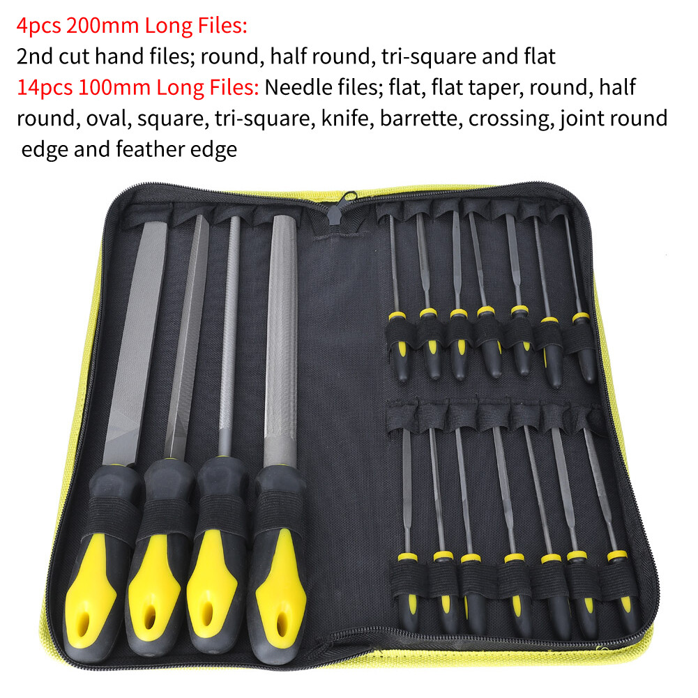 18x Rasp File Set High Carbon Steel Hand Tool for Woodwork Metal Glass ...