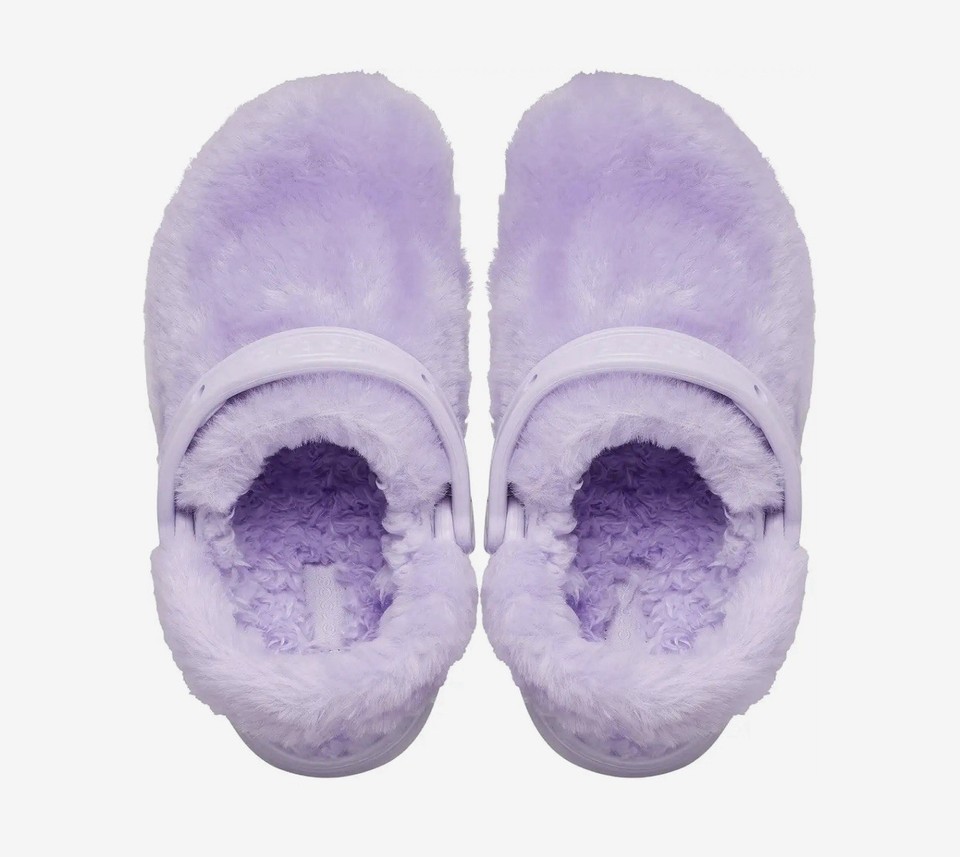 Crocs Classic Fur Sure Purple Faux Fur Clogs Women’s 11 NWT | eBay