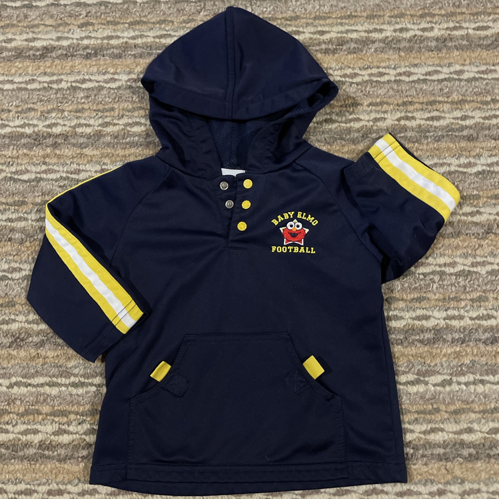 Vintage Sesame Street Baby Elmo Football Blue Pullove… - Gem