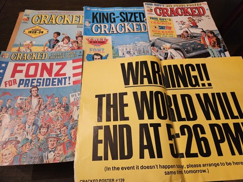 CRACKED MAGAZINE, 144 Happy Days, 137 Sweathogs, 16 Fonz for President ...
