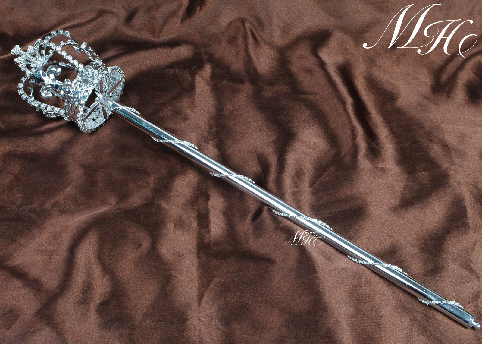 Renaissance Cross Scepter Wand Rhinestones Sceptre Prop Pageant Party ...