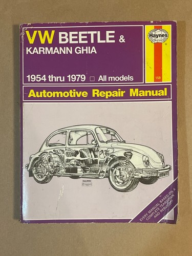 Haynes 159 VW 1600 Beetle & & Super Beetle Auto Repair Workshop Manual ...