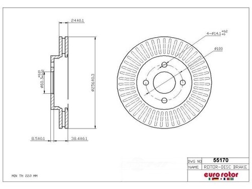 Disc Brake Rotor-Rear Drum Eurorotor 55170 for sale online | eBay