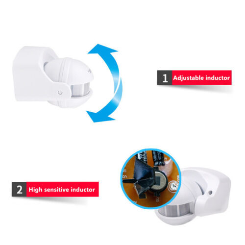 180 Degree Outdoor Security PIR Infrared Motion Sensor Detector ...