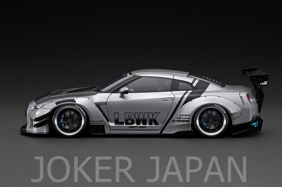 Ignition Model IG2343 1/18 LB-WORKS Nissan GT-R R35 type 2 Silver With ...