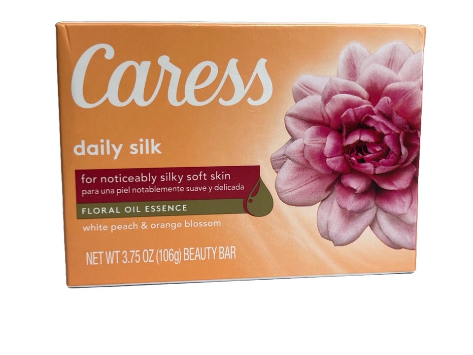 LOT (24) CARESS DAILY SILK BAR SOAP FLORAL OIL ESSENCE 3.75 OZ TOTAL 24 ...