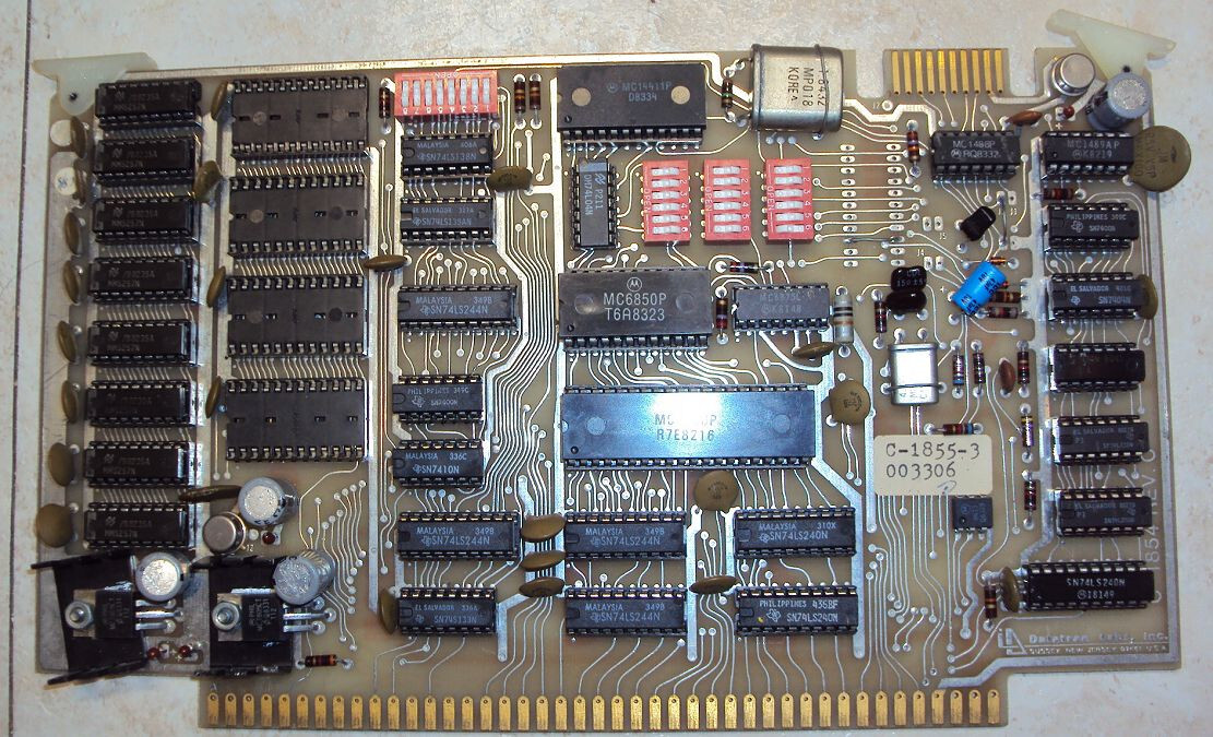 Rare Motorola 6800 CPU - 86 pin buss board, 4K Memory, Eprom Bios ...