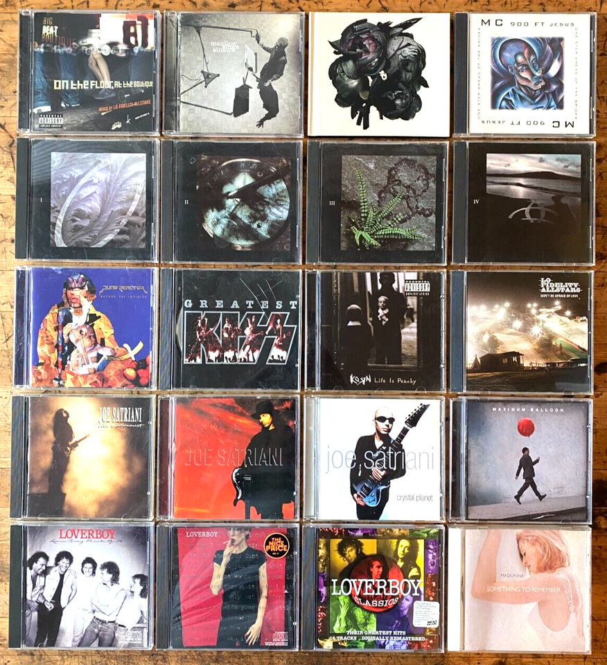 220 Rock/Pop/Hip Hop CDs - Cheap Trick, Fatboy Slim, Rush, Underworld ...