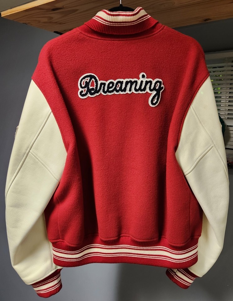 Louis Vuitton × Virgil Abloh FW19 Martin Luther King Red Varsity Jacket ...