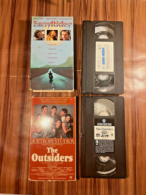 The Outsiders + Easy Rider VHS Movie Lot Matt Dillon Patrick Swayze Tom ...