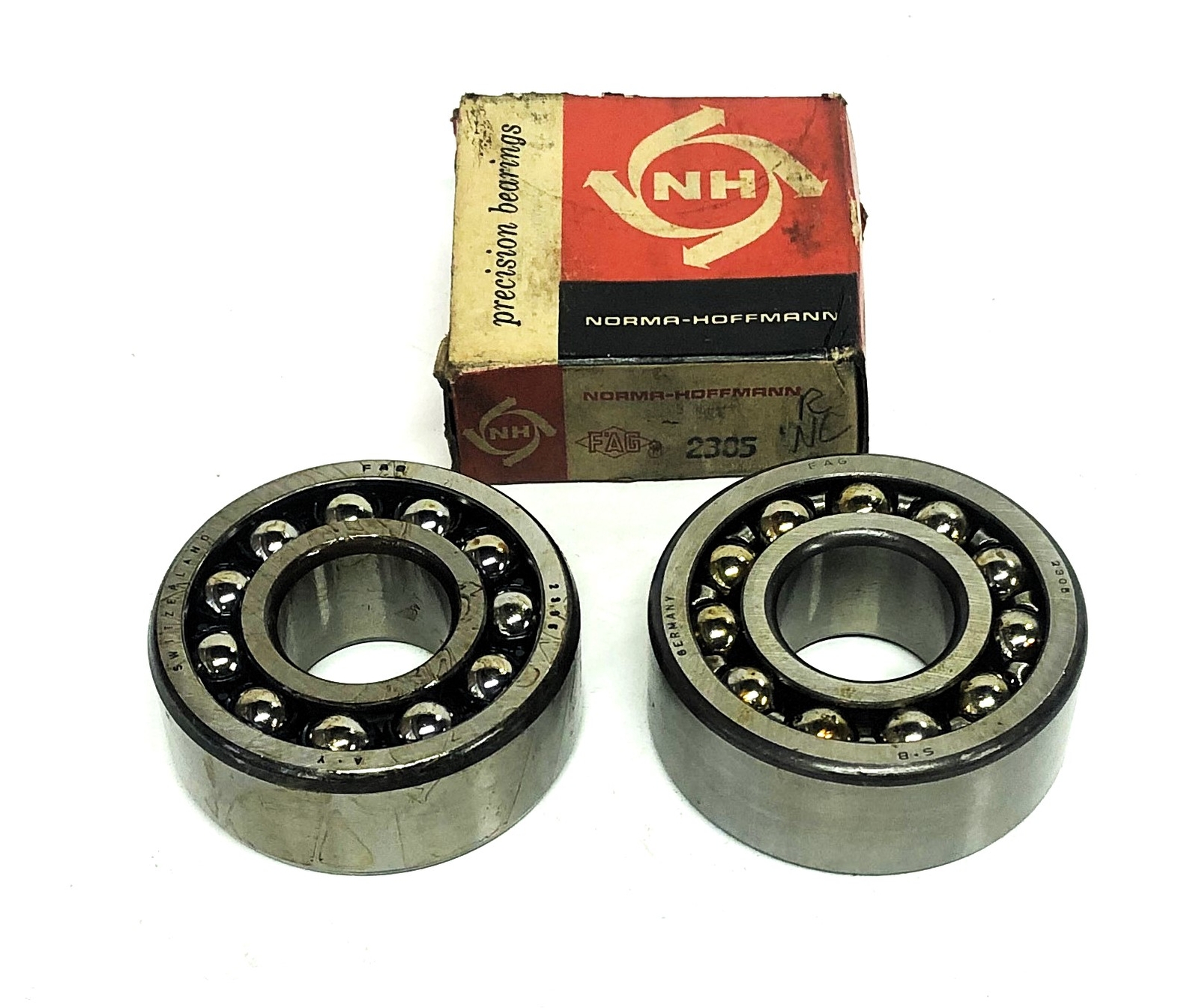 FAG Self-Aligning Double Row Ball Bearing 2305 [Lot of 2] NOS | eBay