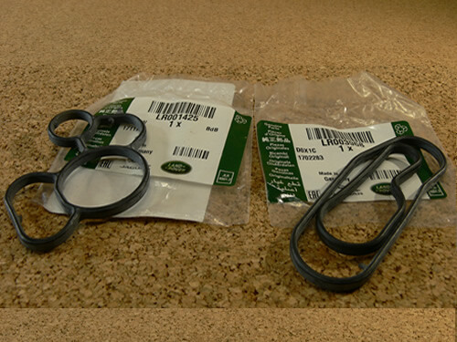 GENUINE LAND ROVER ENGINE OIL COOLER GASKET SET LR2 3.2L LR003968 ...