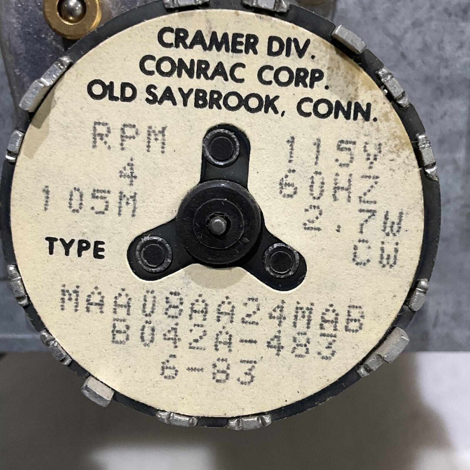 CRAMER CONTROLS 540 ELECTRIC TIMER SWITCH 115V 10A PP3-39320 514-54834 ...