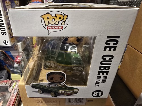 ICE CUBE WITH IMPALA FUNKO POP VINYL FIGURE RIDE CAR 81 STEADY MOBBIN ...