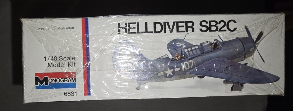 Monogram Helldiver SB2C 1/48 Scale Model Kit NEW IN BOX rare vintage ...