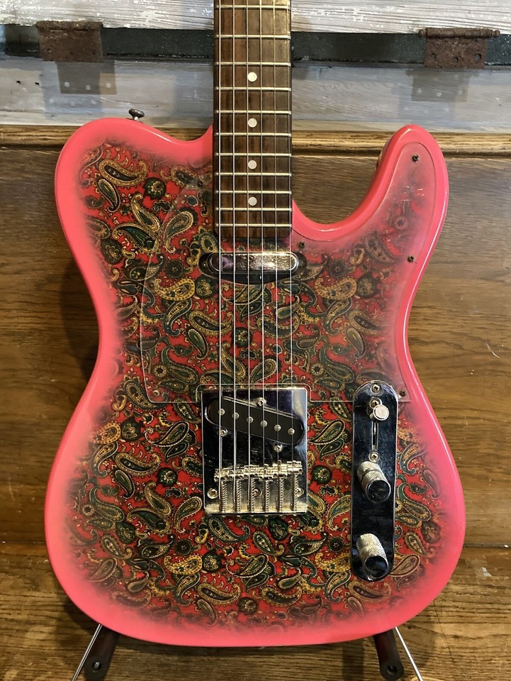 Vintage Series 10 Pink Paisley Tele type guitar RARE! - VF | eBay