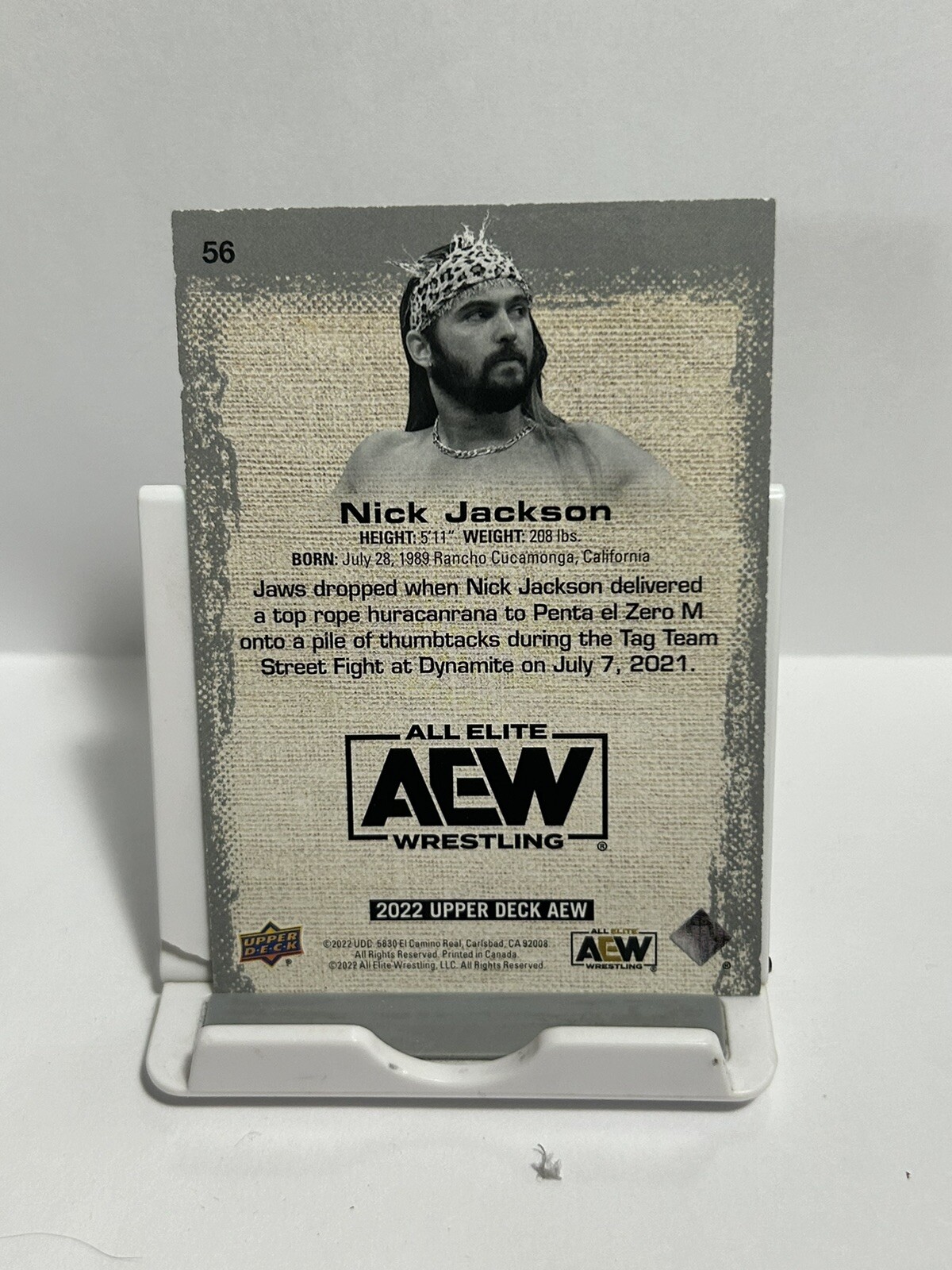 NICK JACKSON AEW 2022 Upper Deck #56 Wrestling 332/399 Green Parallel ...