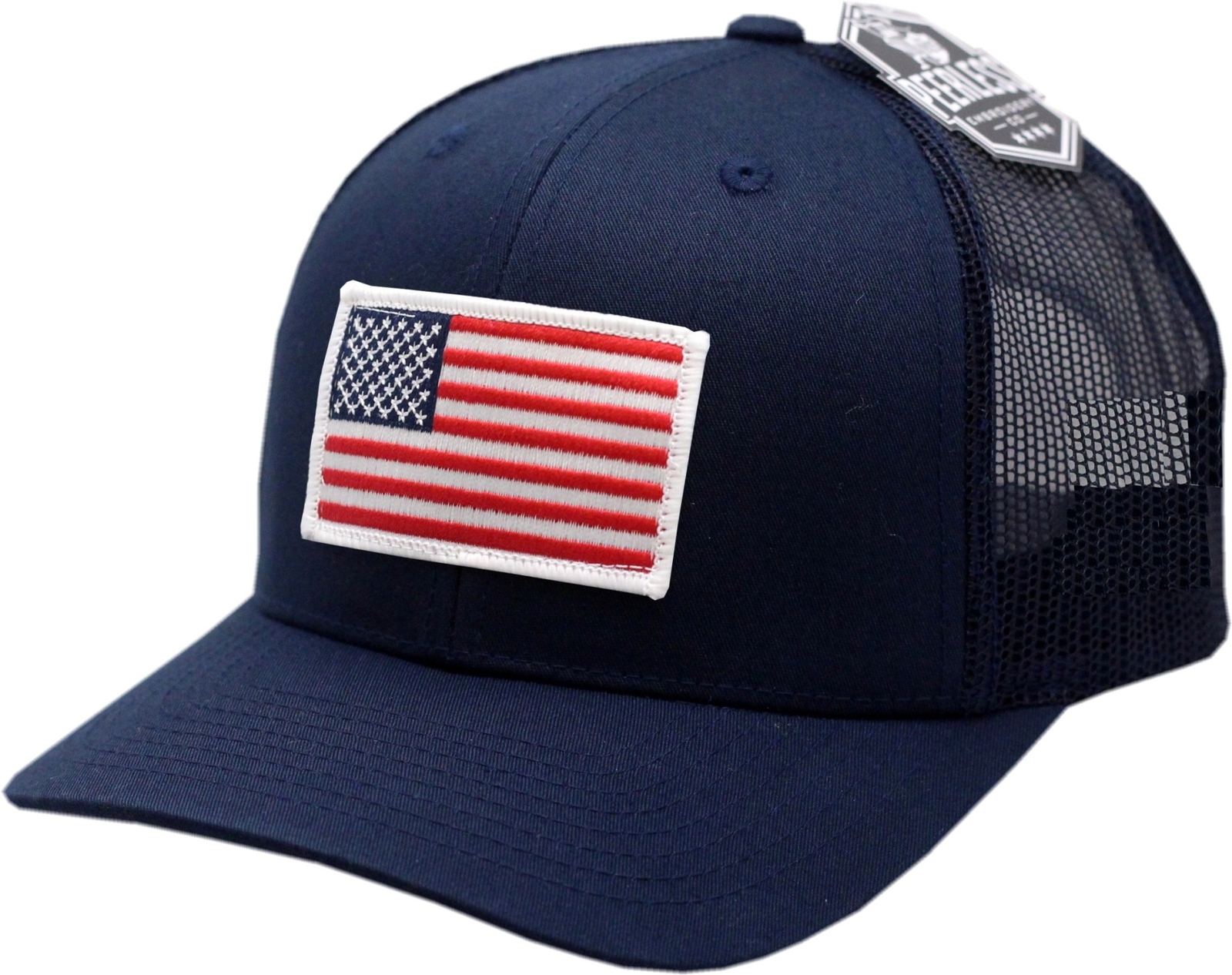 American Flag Patch Snapback Trucker Mesh White Embroidery | eBay