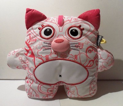Inkoos Blingoo Pink And White Kitty Cat Plush Soft Toy Animal Draw Wash ...