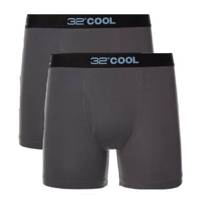 $55 32 Degrees Cool Men Underwear Gray Micro Stretch 2-Pack Boxer ...