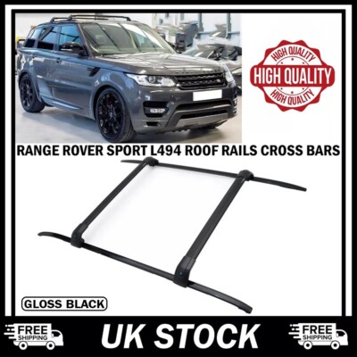 FOR RANGE ROVER SPORT L494 ROOF RAILS CROSS BARS GLOSS BLACK 100% OEM ...