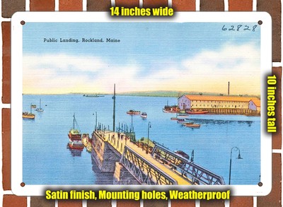 Metal Sign - Maine Postcard - Public Landing, Rockland, Maine | eBay