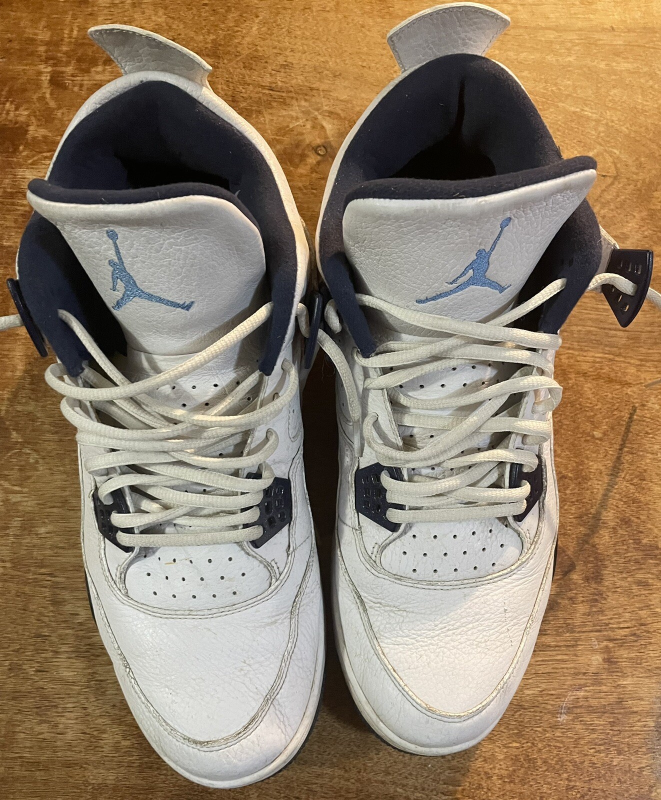 NIKE Air Jordan Retro 4 Columbia Legend Blue Shoes 314254-107 Mens Size ...