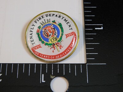 TENAFLY FIRE DEPARTMENT 100 YEARS OF DEDICATED SERVICE PIN TIGER | eBay