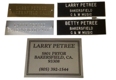 Larry Petree Name Tag Badge Fob Sign Country Western Music Bakersfield ...
