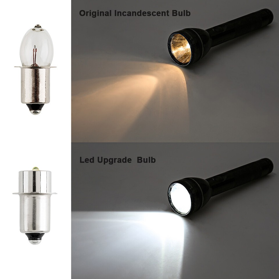 2 Pack P13.5S 5W 18V Led Bulbs 4-24V 12V Flashlight Work Bulbs | eBay