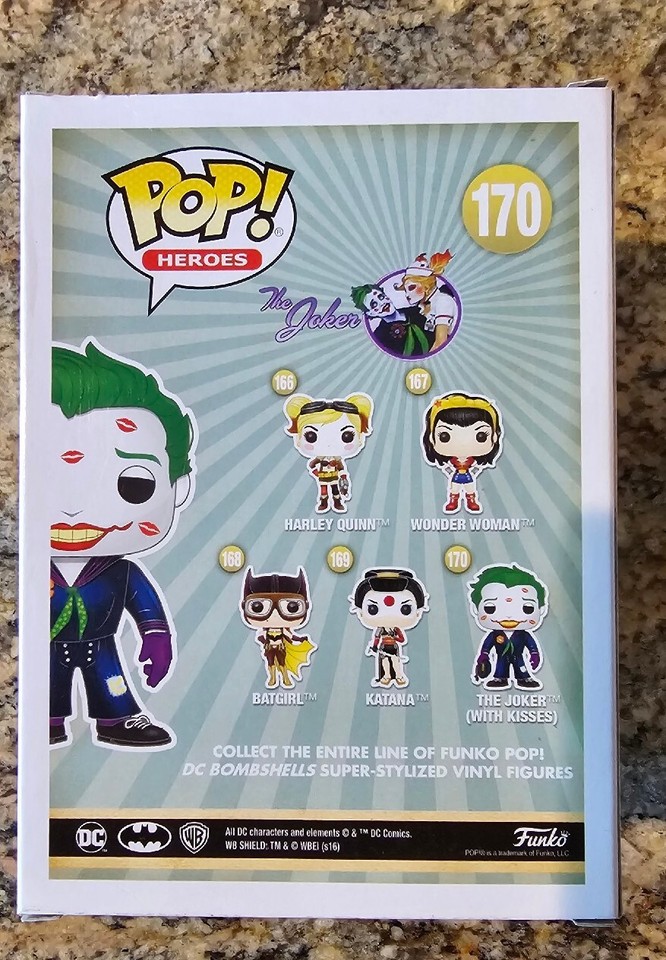 Funko POP! Heroes #170 Dc Bombshells The Joker (With Kisses) Hot Topic ...