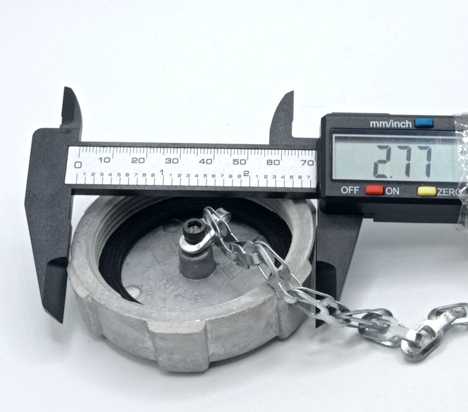 2 1/5" Fuel Cap Assy Alum Non Locking & Chain for International Ford ...