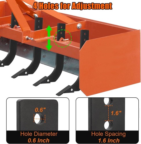 5 PCS Box Blade Shank for Tractor 18" Ripper Shanks Scarifier Tooth ...