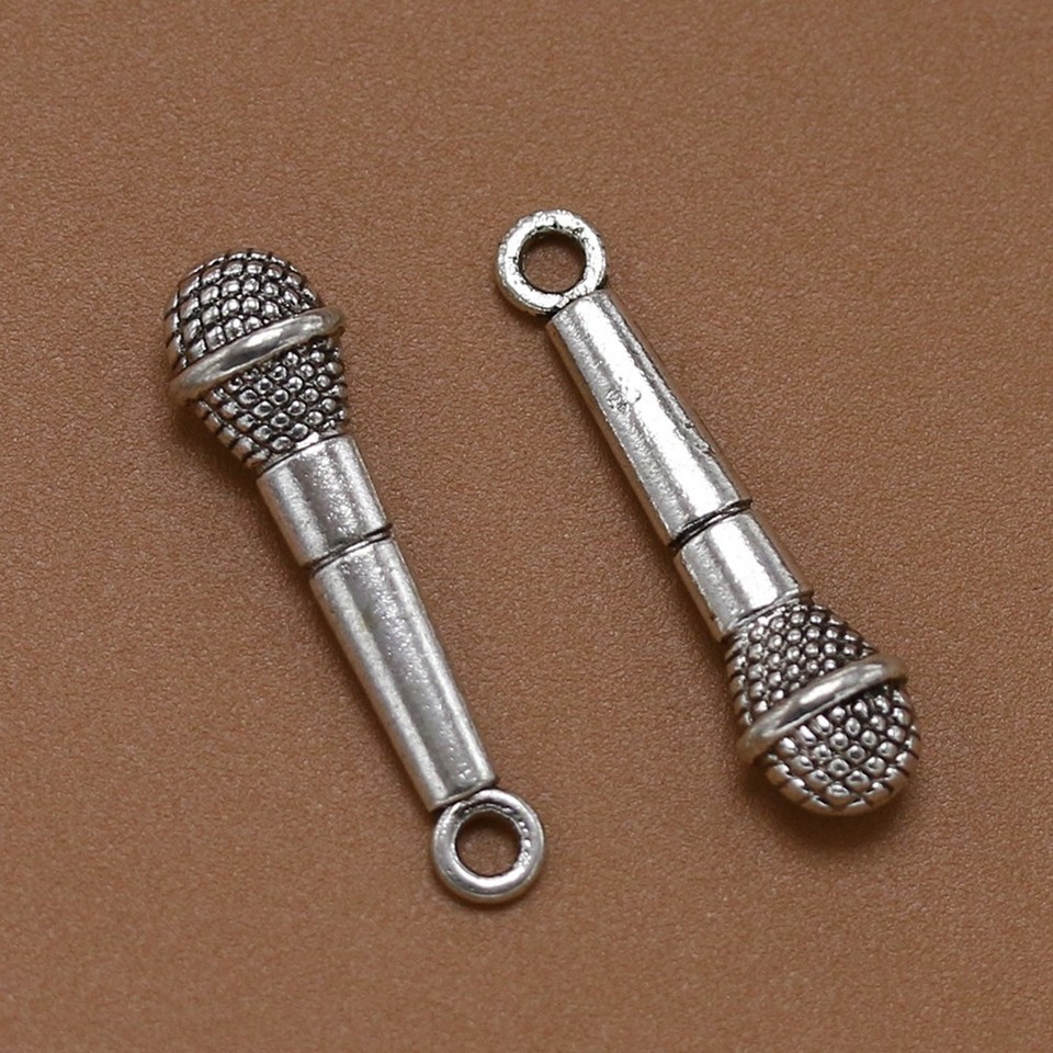 20 Pcs Charm Pendant Charms for Bracelets Mini Microphone Jewelry ...