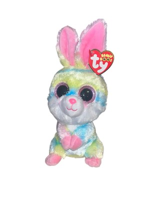 TY Beanie Boos Lollipop Easter Bunny Rabbit Plush 6" Pink Glitter Eyes ...