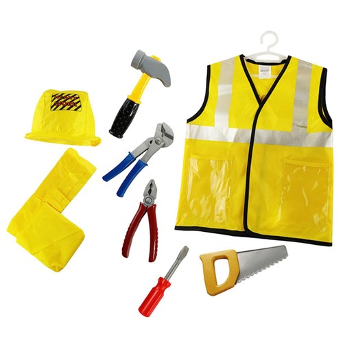Kids Builder Career Outfit Construction Worker Costume for Stage ...