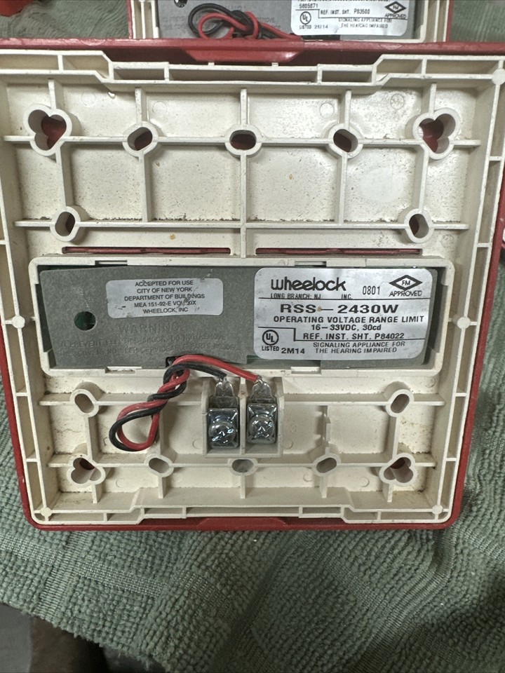 Wheelock RSS-2430 Wall Mount Fire Alarm Strobe - Red | eBay