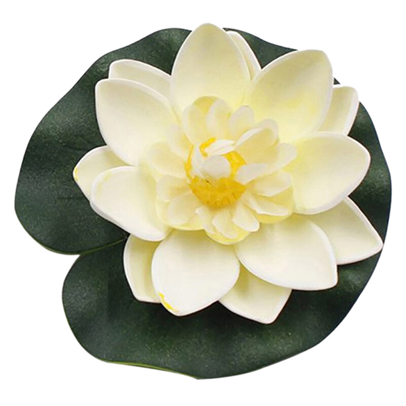 5pcs Artificial Floating Water EVA Lotus Flower Pond Decor Tank Plant ...