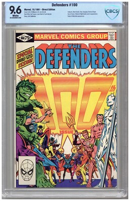 Defenders # 100 CBCS 9.6 NM+ White pgs 10/81 Valkyrie, Silver Surfe | eBay
